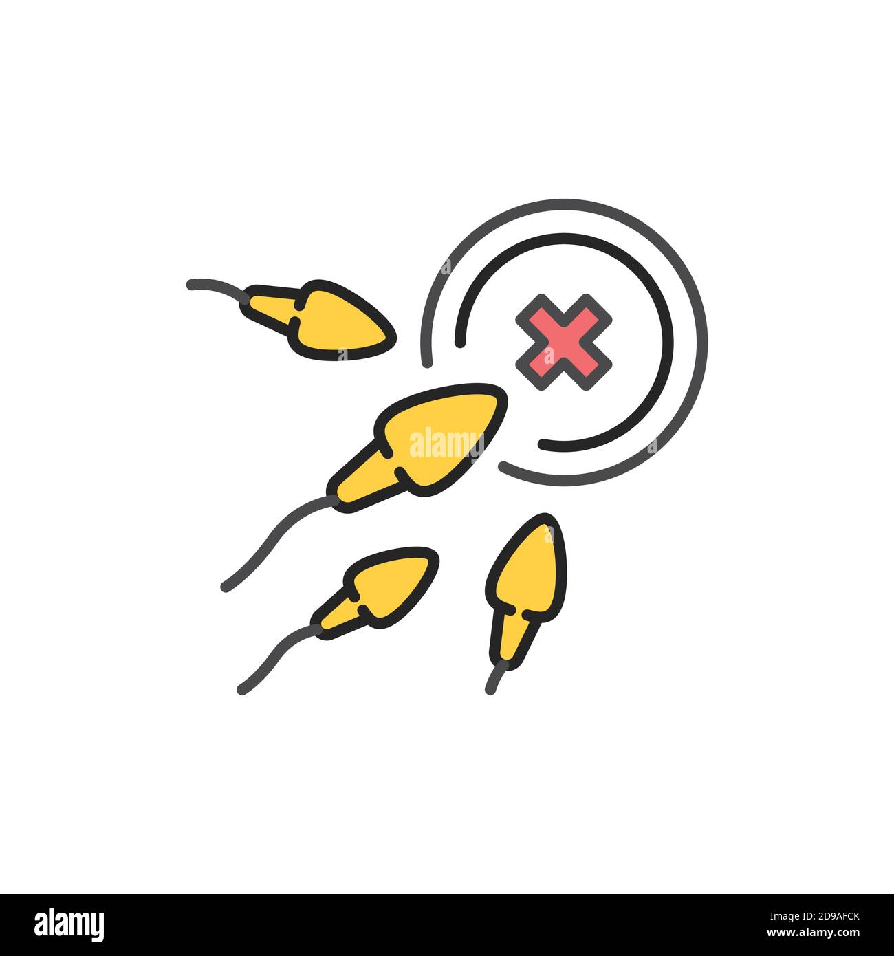 Infertility color line icon. Pictogram for web page, mobile app, promo ...