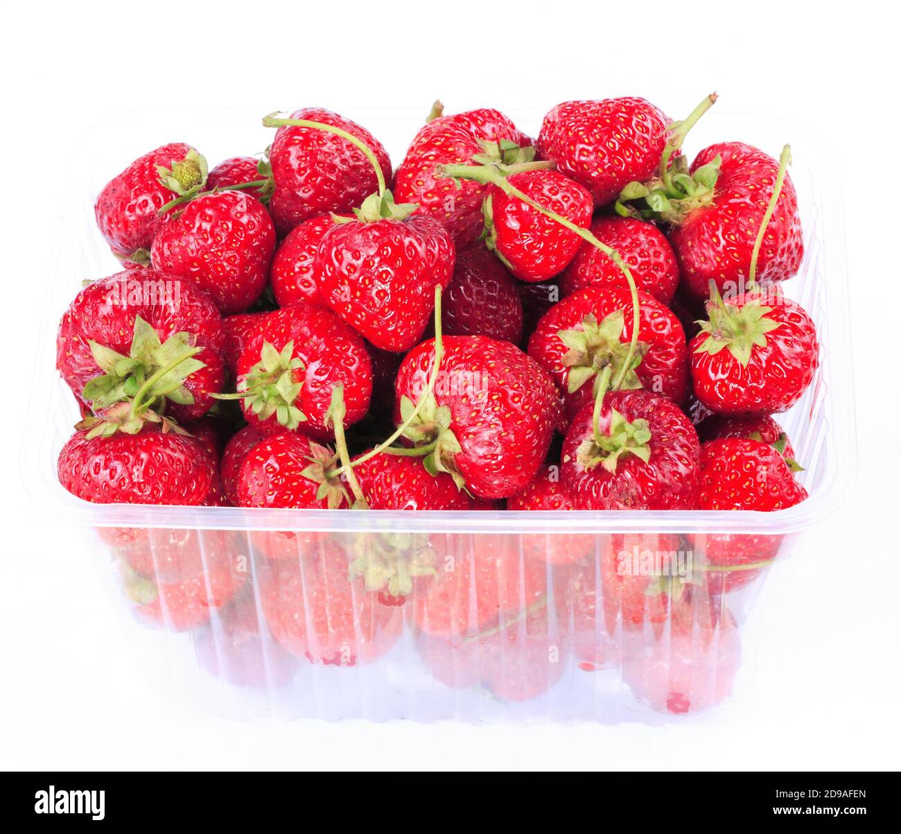 many Strawberry in plastic container Stock Photo - Alamy