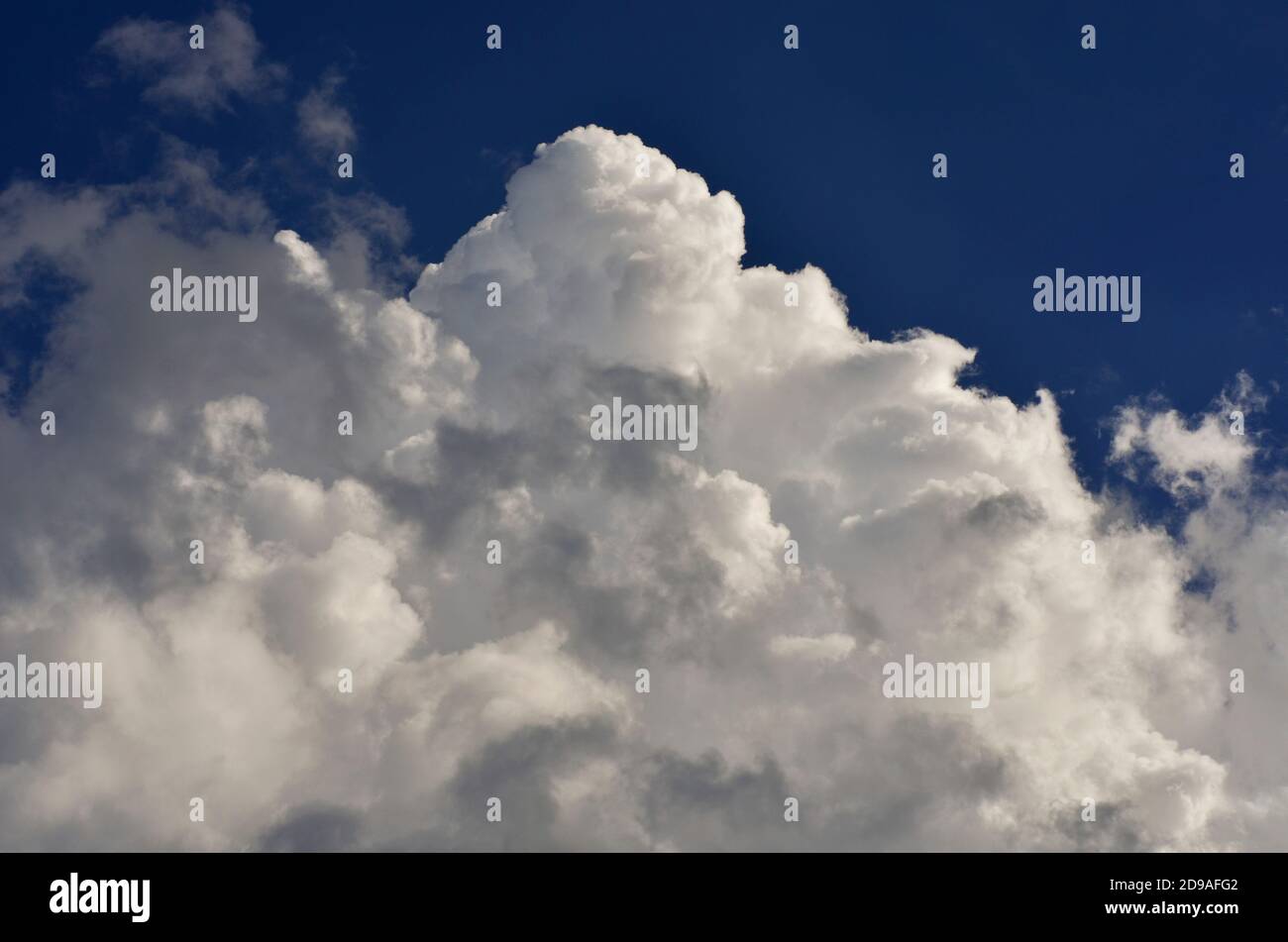 Huge white Cumulus cloud building up and bringing storm Stock Photo - Alamy