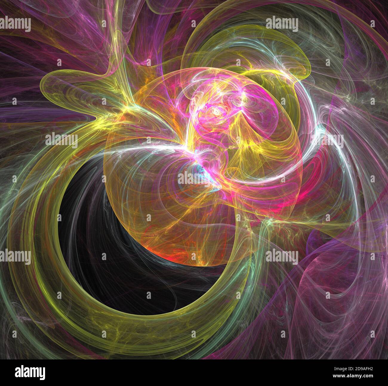 image of one Illustration of digital fractal Stock Photo - Alamy