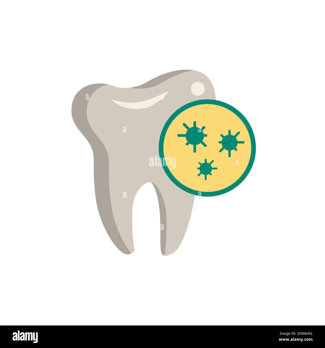 Germs On Teeth icon. Simple element from dentistry collection. Creative ...