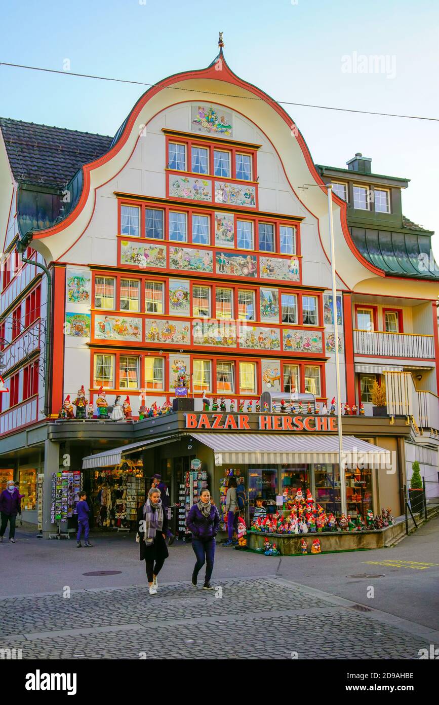 Appenzell is the traditional Swiss village famous for picturesque ...