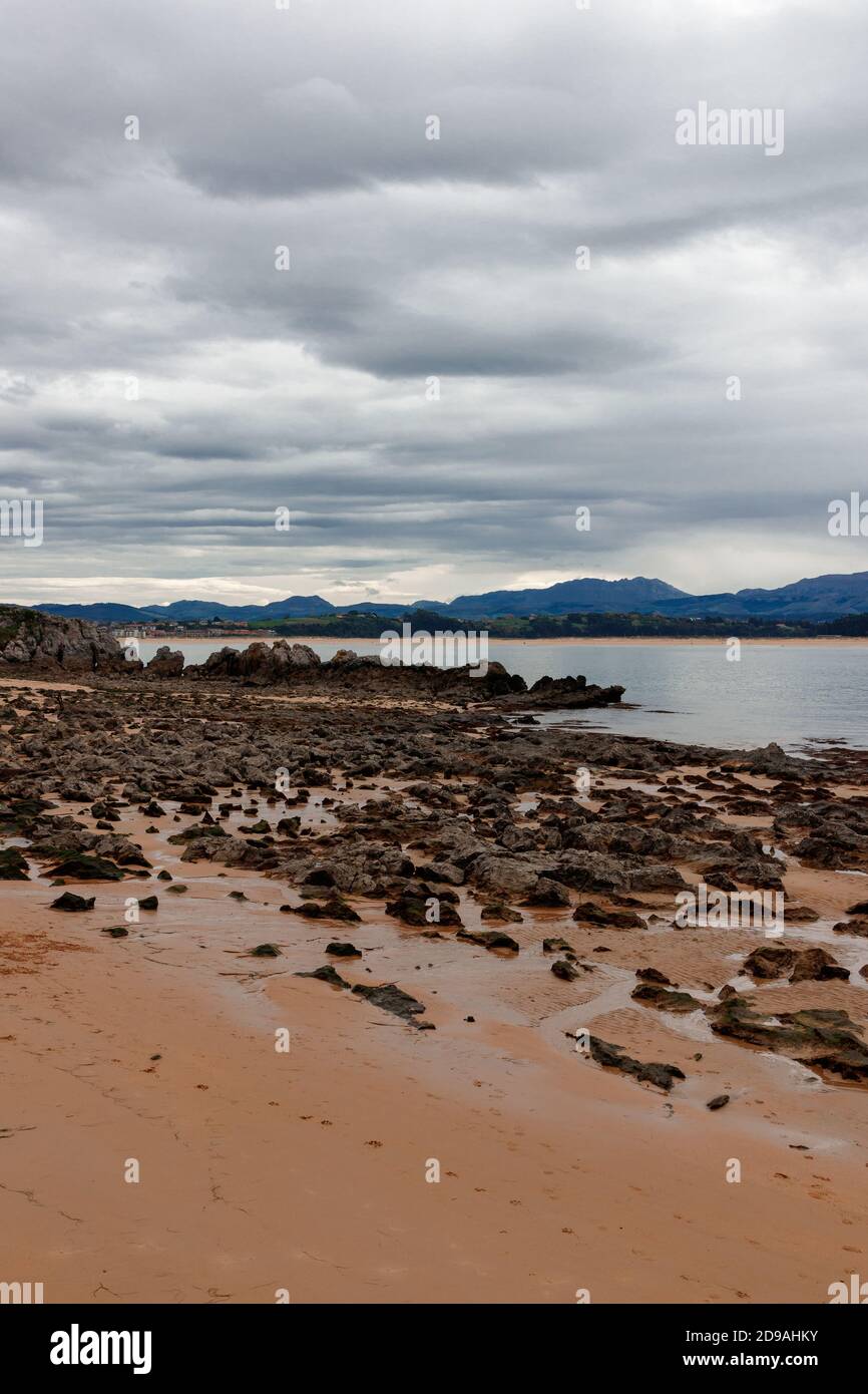 rocky beach in the city of santander Stock Photo - Alamy