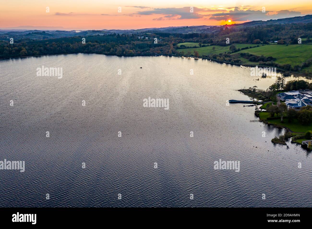 Aerial view of The Lake Eske in Donegal, Ireland Stock Photo - Alamy