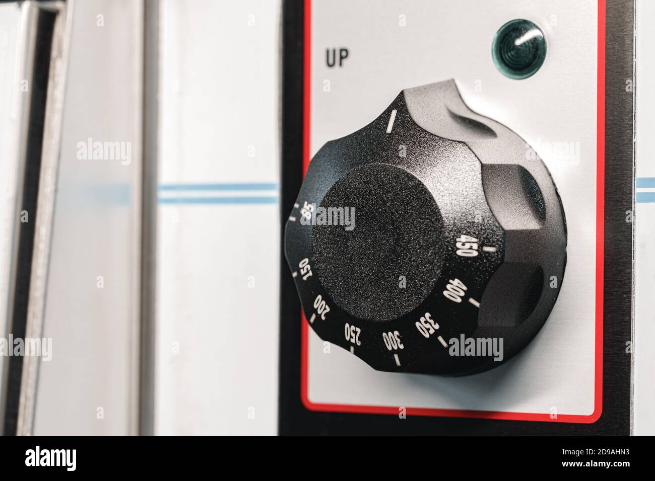 Temperature sensor indicator on kitchen equipment close up Stock Photo ...