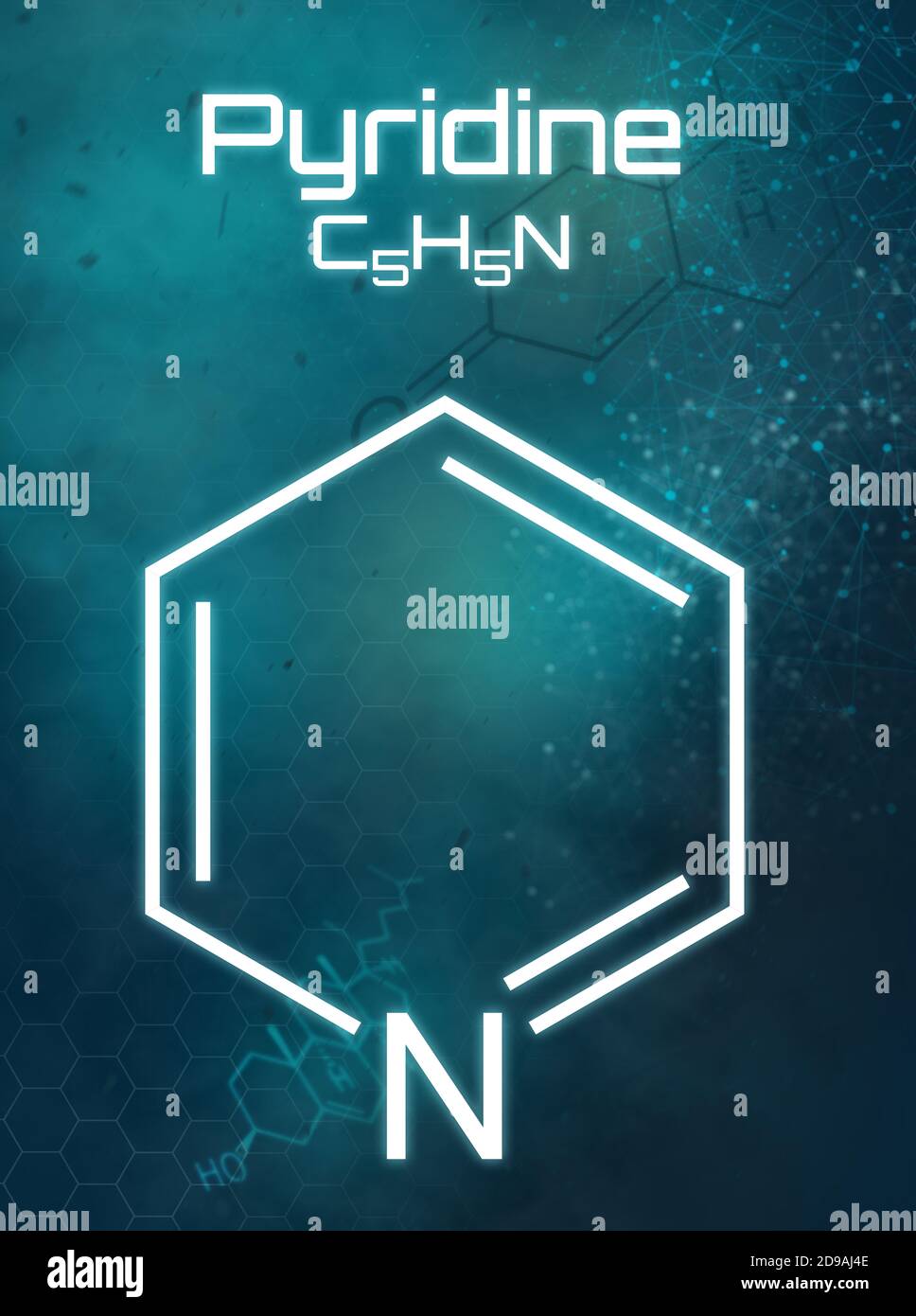 Chemical formula of Pyridine on a futuristic background Stock Photo - Alamy