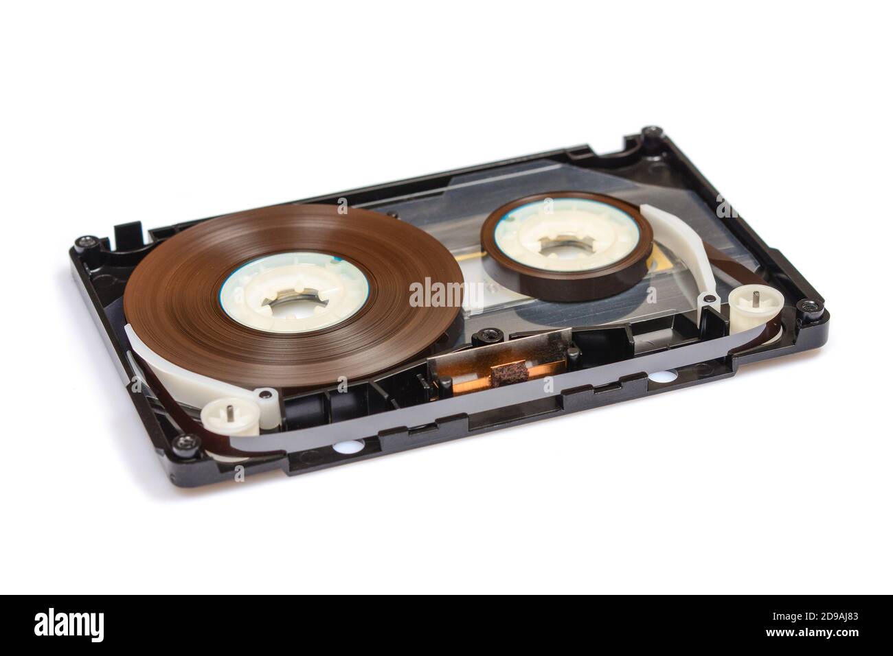 Disassembled audio compact cassette with SM mechanism. Audio cassette ...