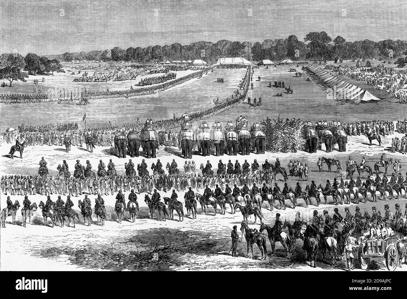 The Durbar meaning court of Delhi, Assembly of native Princess and ...