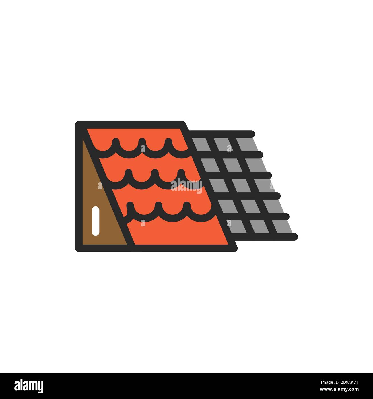 Roof color line icon. Pictogram for web page, mobile app, promo Stock ...