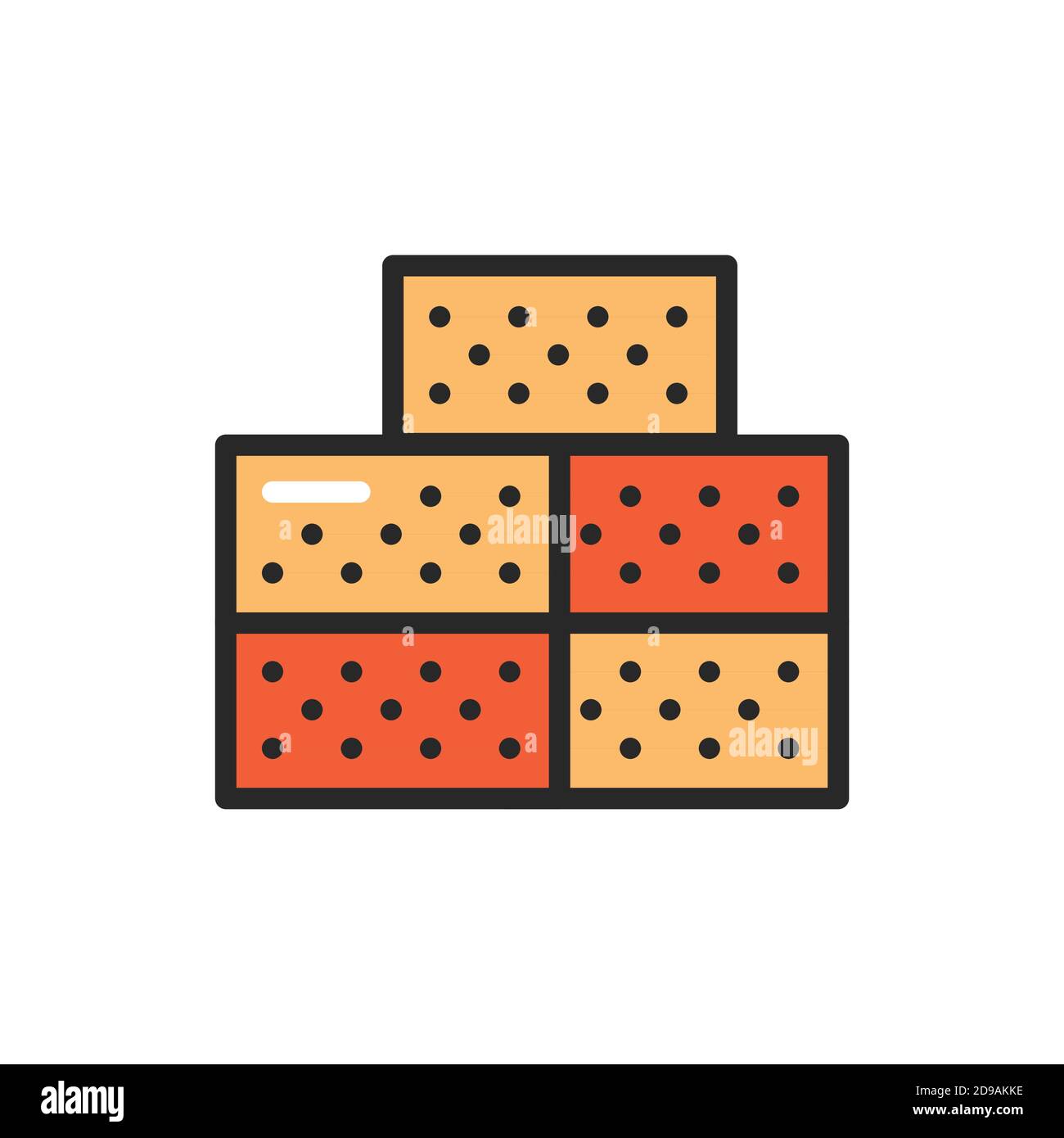 Stack brick color line icon. Pictogram for web page, mobile app, promo ...