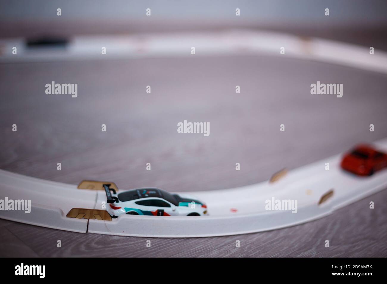 toy eco-friendly recyclable small car racing track Stock Photo - Alamy