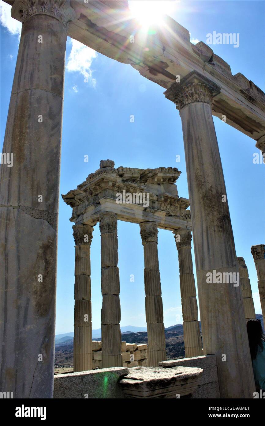 Theatre of Dionysus, Pergamon Valley and Pergamon Library. Acropolis ...