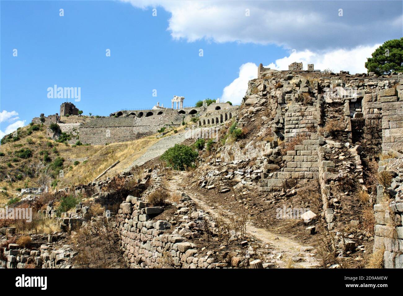 Theatre of Dionysus, Pergamon Valley and Pergamon Library. Acropolis ...