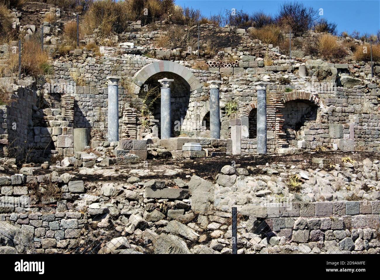 Theatre of Dionysus, Pergamon Valley and Pergamon Library. Acropolis ...