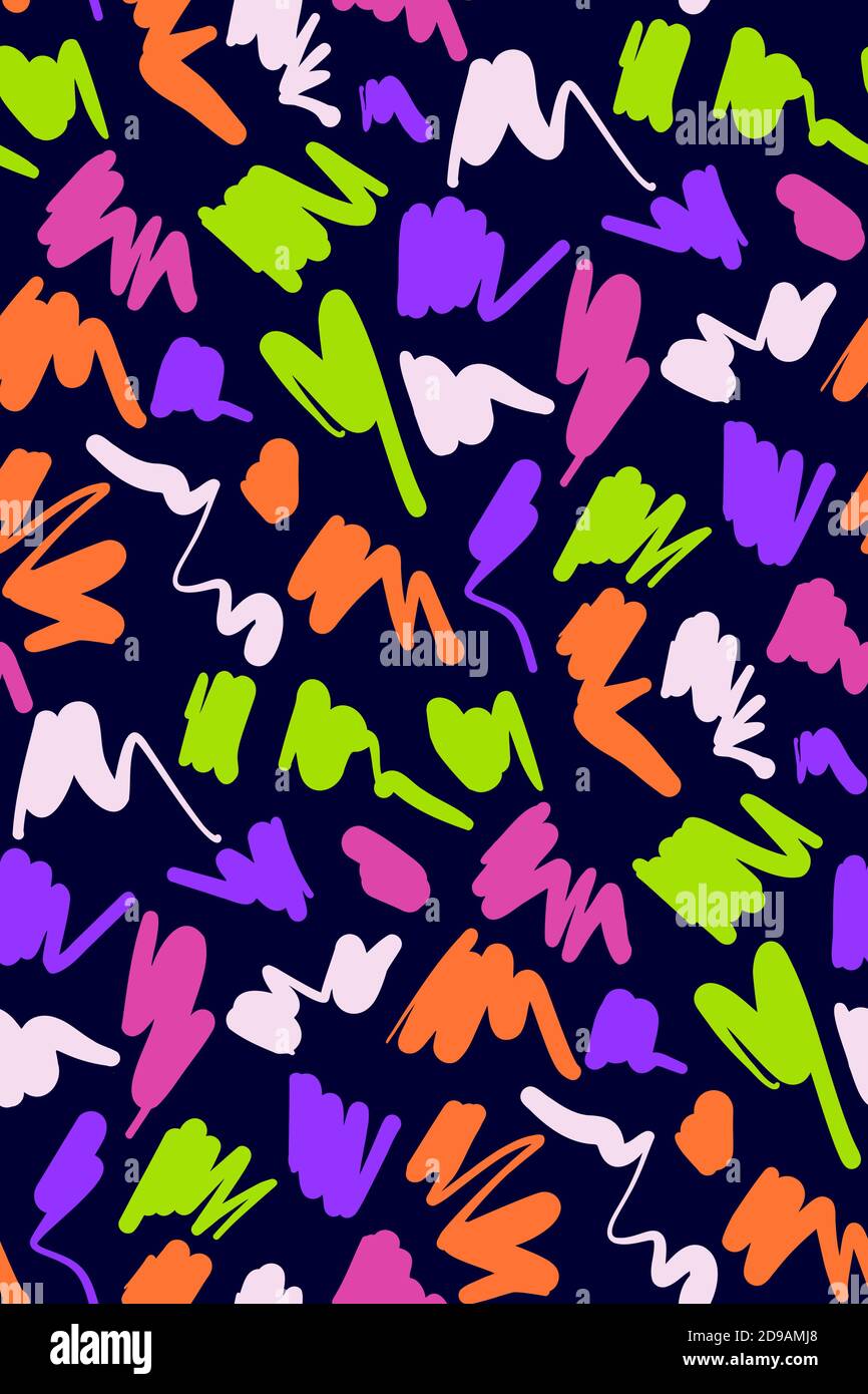 Abstract background seamless pattern , vector illustration . Free hand ...