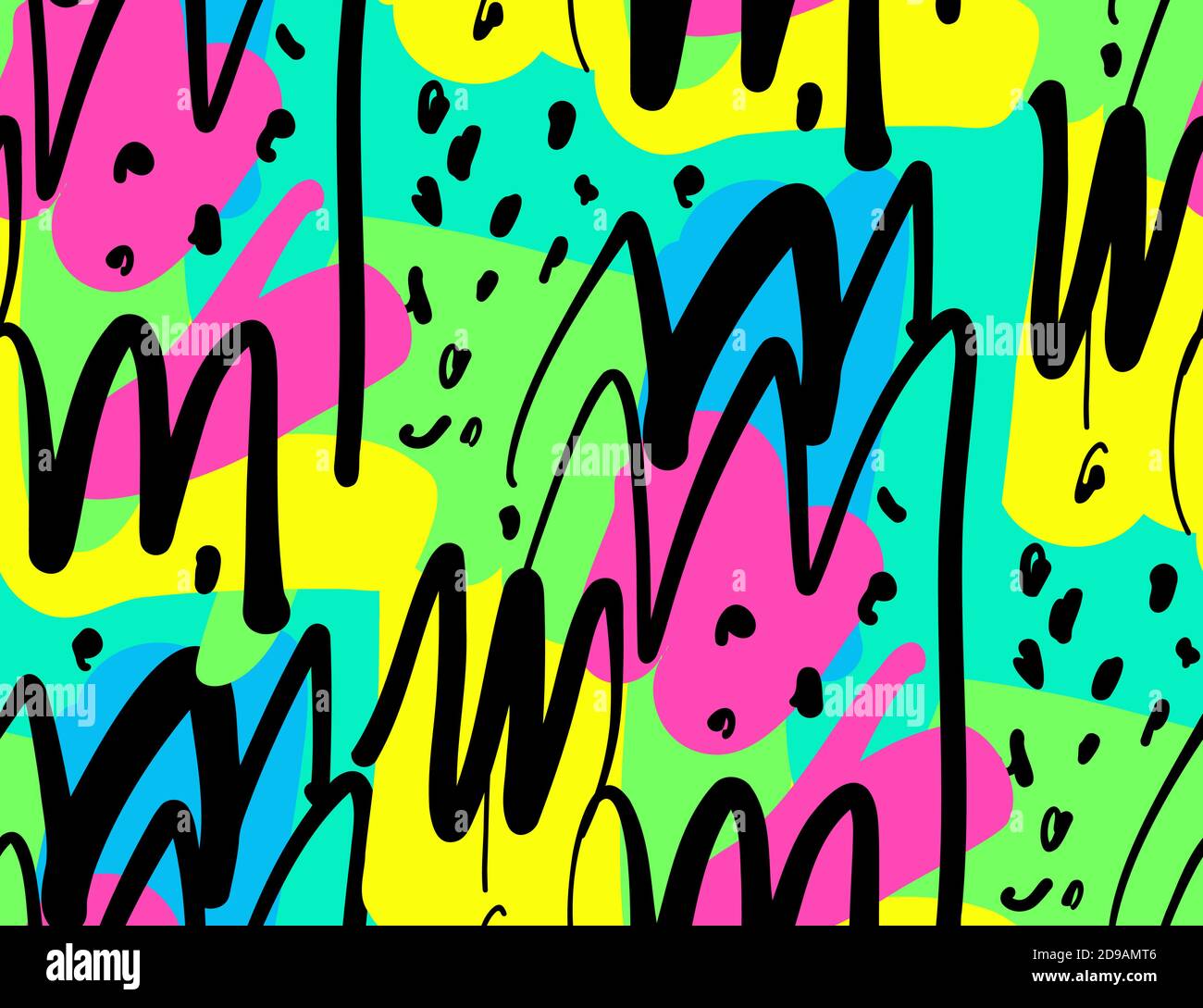 Abstract background seamless pattern , vector illustration . Free hand ...