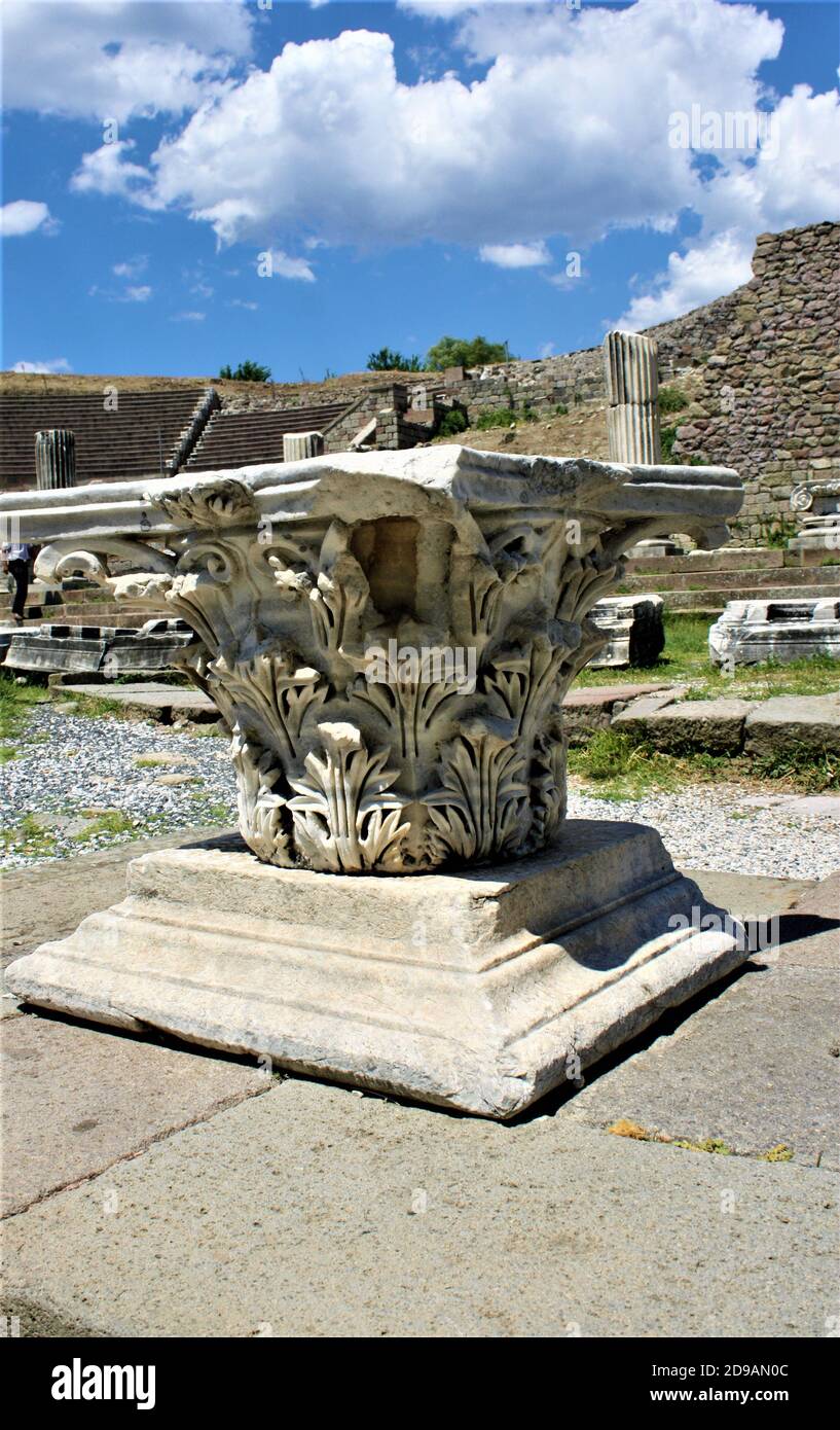Theatre of The Asclepion of Pergamon Ancient City. Bergama, zmir ...