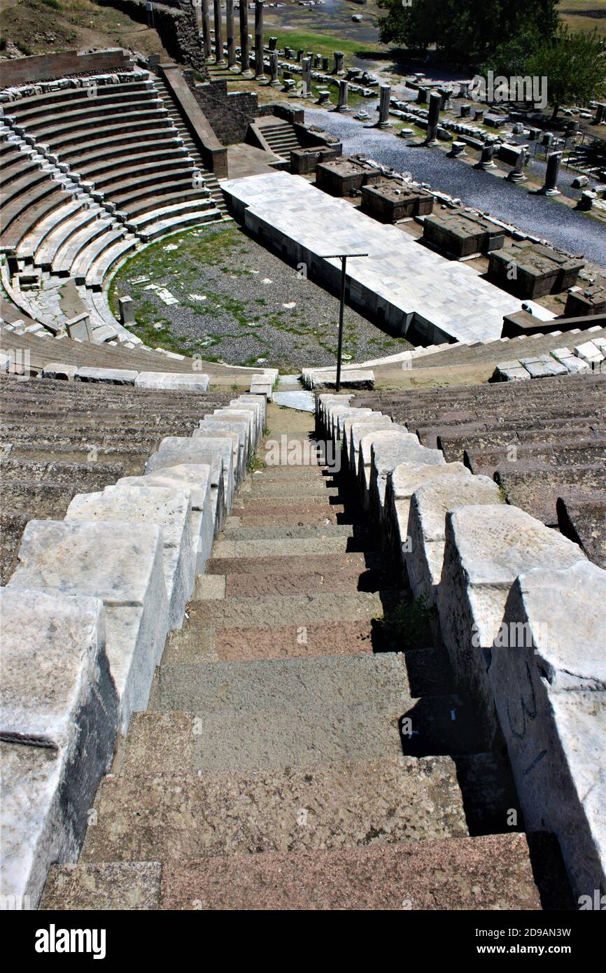 Theatre of The Asclepion of Pergamon Ancient City. Bergama, Izmir ...