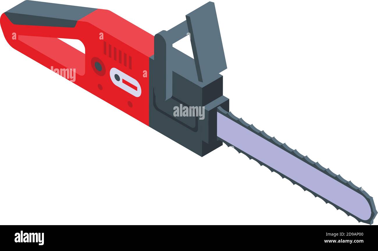 Home electric saw icon. Isometric of home electric saw vector icon for ...