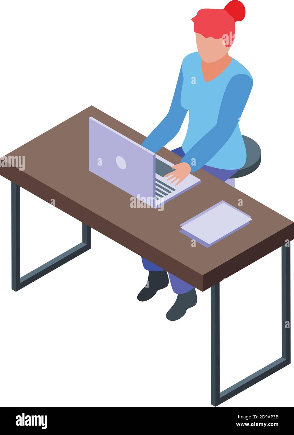 School laptop writing icon. Isometric of school laptop writing vector ...