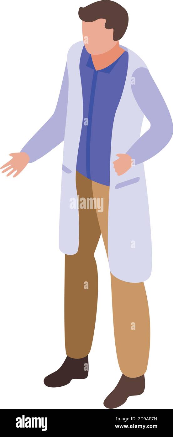 Doctor student job icon. Isometric of doctor student job vector icon ...
