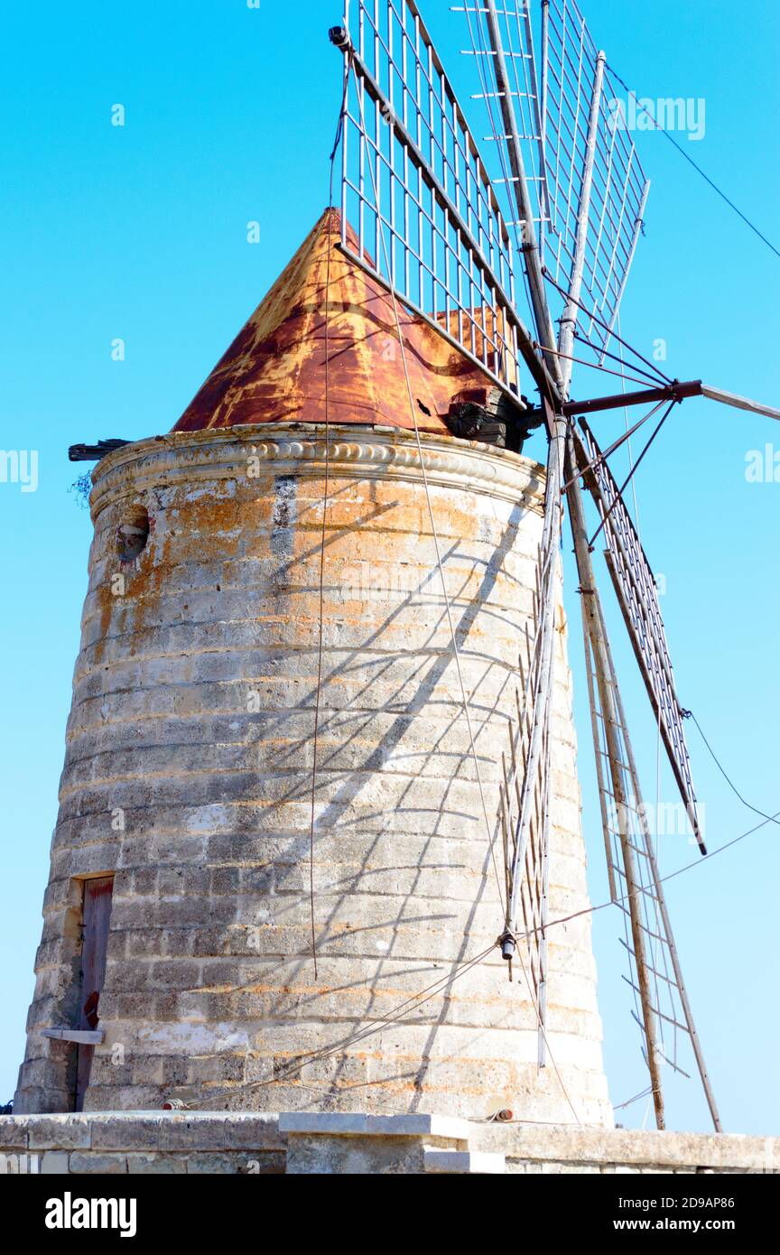 Ancient wind mill red roofs hi-res stock photography and images - Alamy