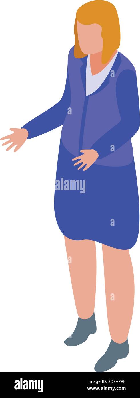 Woman manager icon. Isometric of woman manager vector icon for web ...