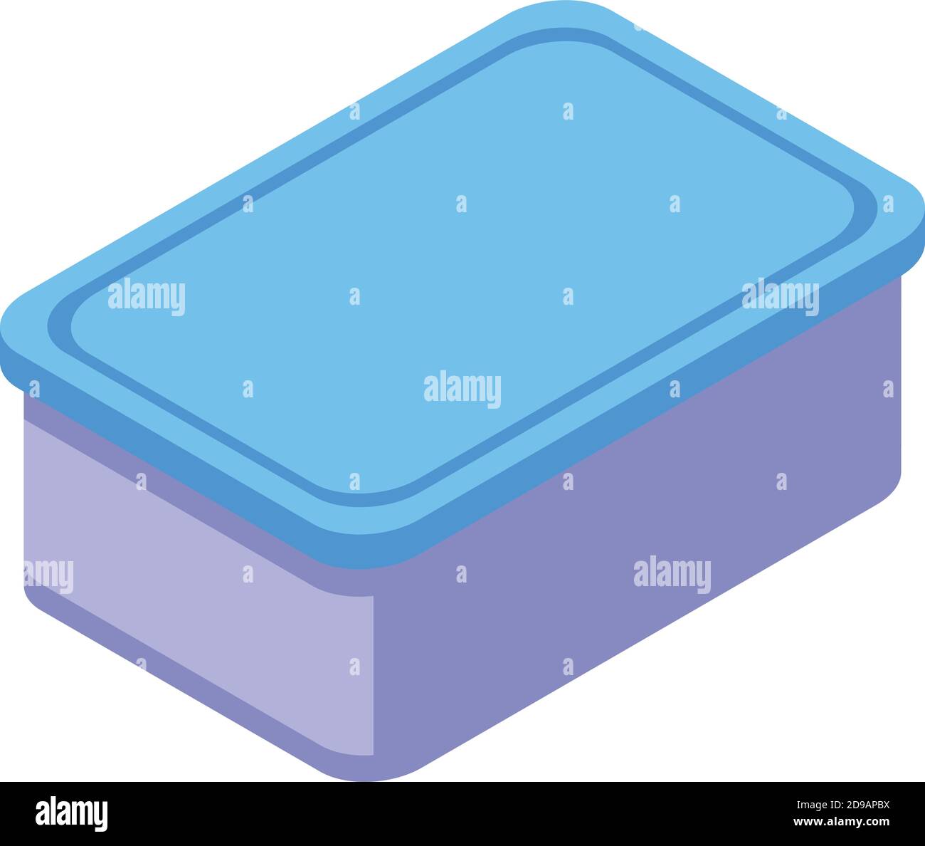 Lunch plastic box icon. Isometric of lunch plastic box vector icon for ...