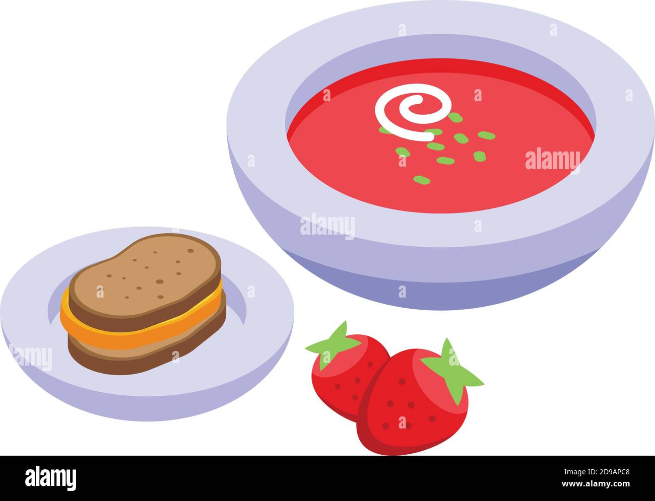 Lunch food icon. Isometric of lunch food vector icon for web design ...