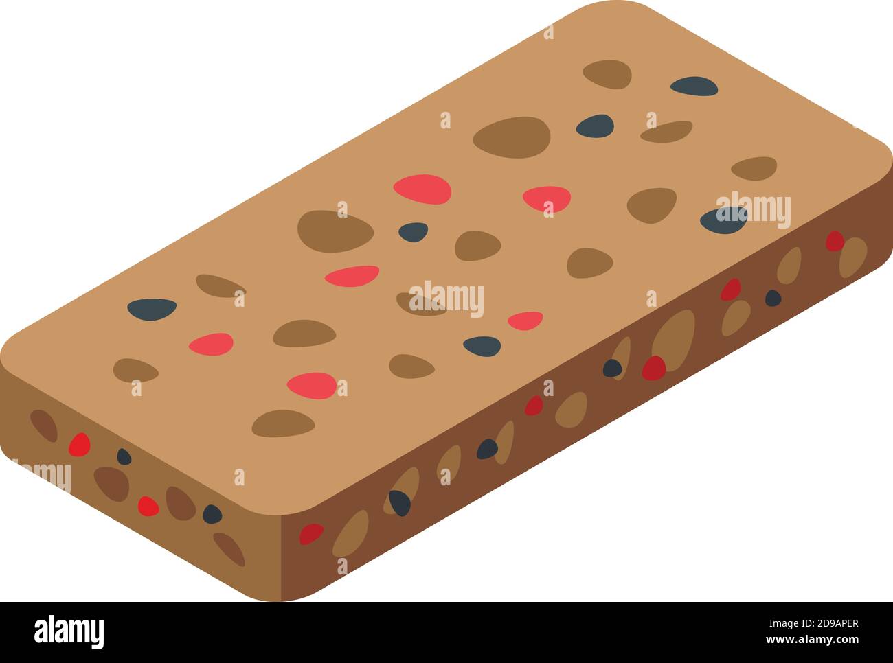 Cereal snack bar icon. Isometric of cereal snack bar vector icon for ...