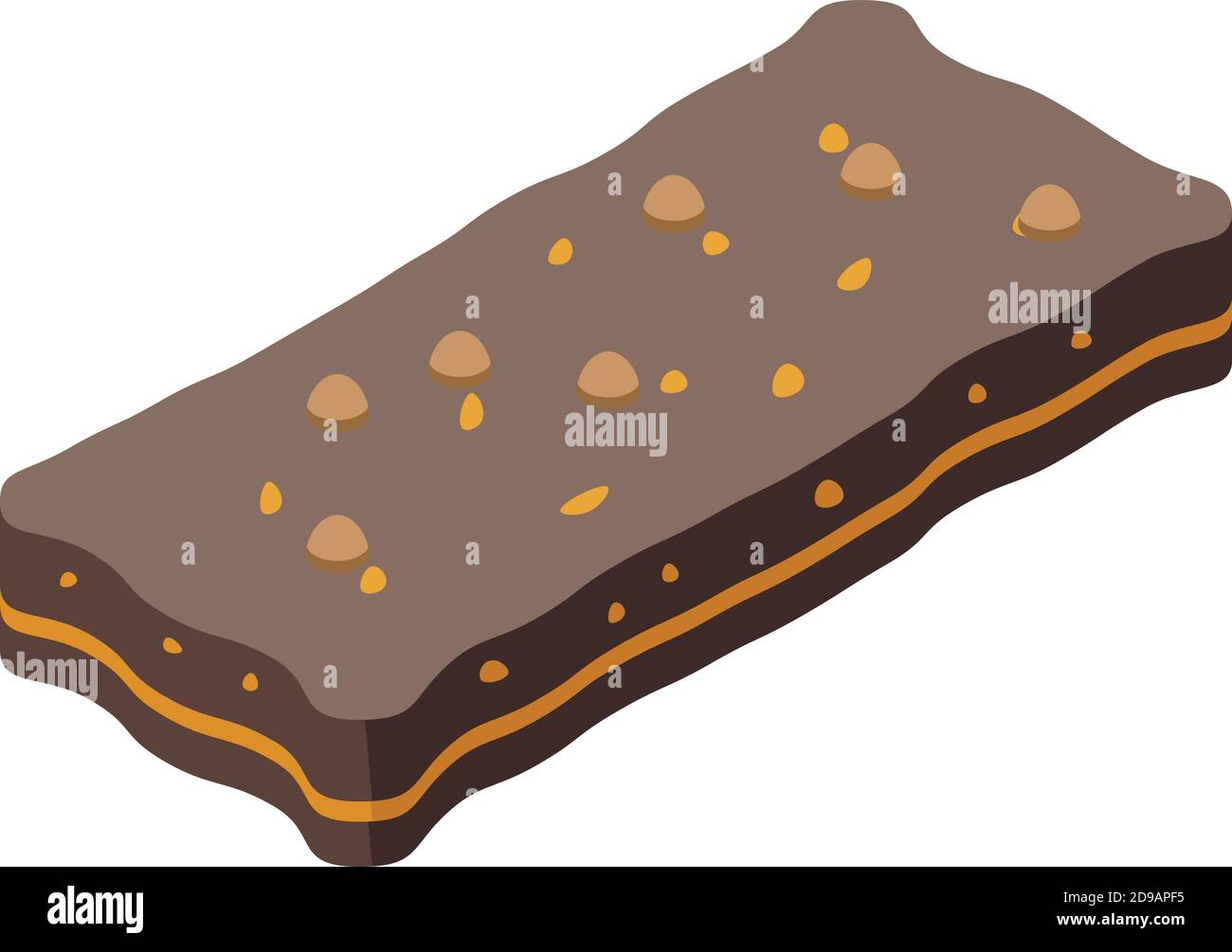 Cocoa snack bar icon. Isometric of cocoa snack bar vector icon for web ...
