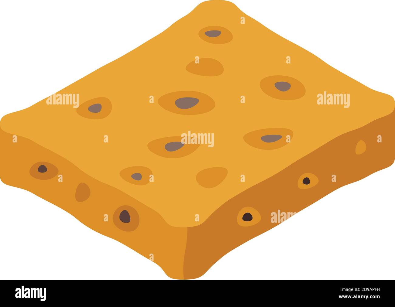 Nuts snack bar icon. Isometric of nuts snack bar vector icon for web ...