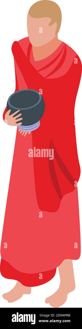 Indian priest icon. Isometric of indian priest vector icon for web ...