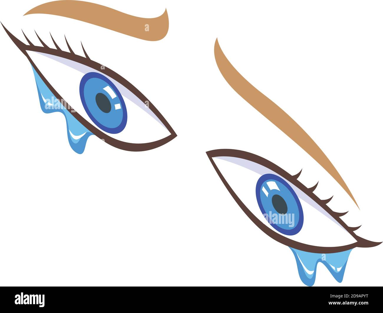 Crying eyes icon. Isometric of crying eyes vector icon for web design ...