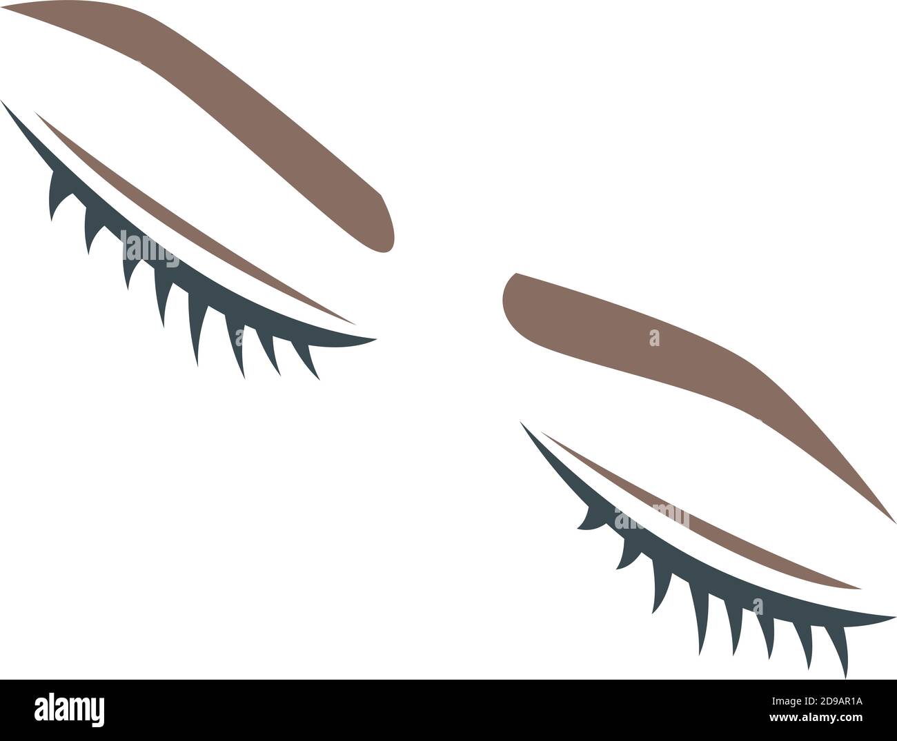 Closed eyes icon. Isometric of closed eyes vector icon for web design ...