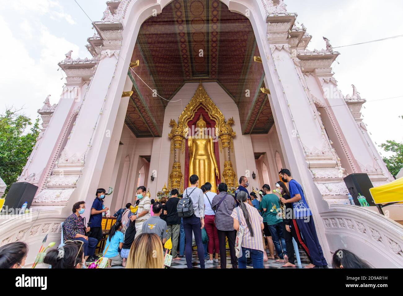 Nakhonpathom, Thailand - 31 October, 2020: A lot people in Praying ...