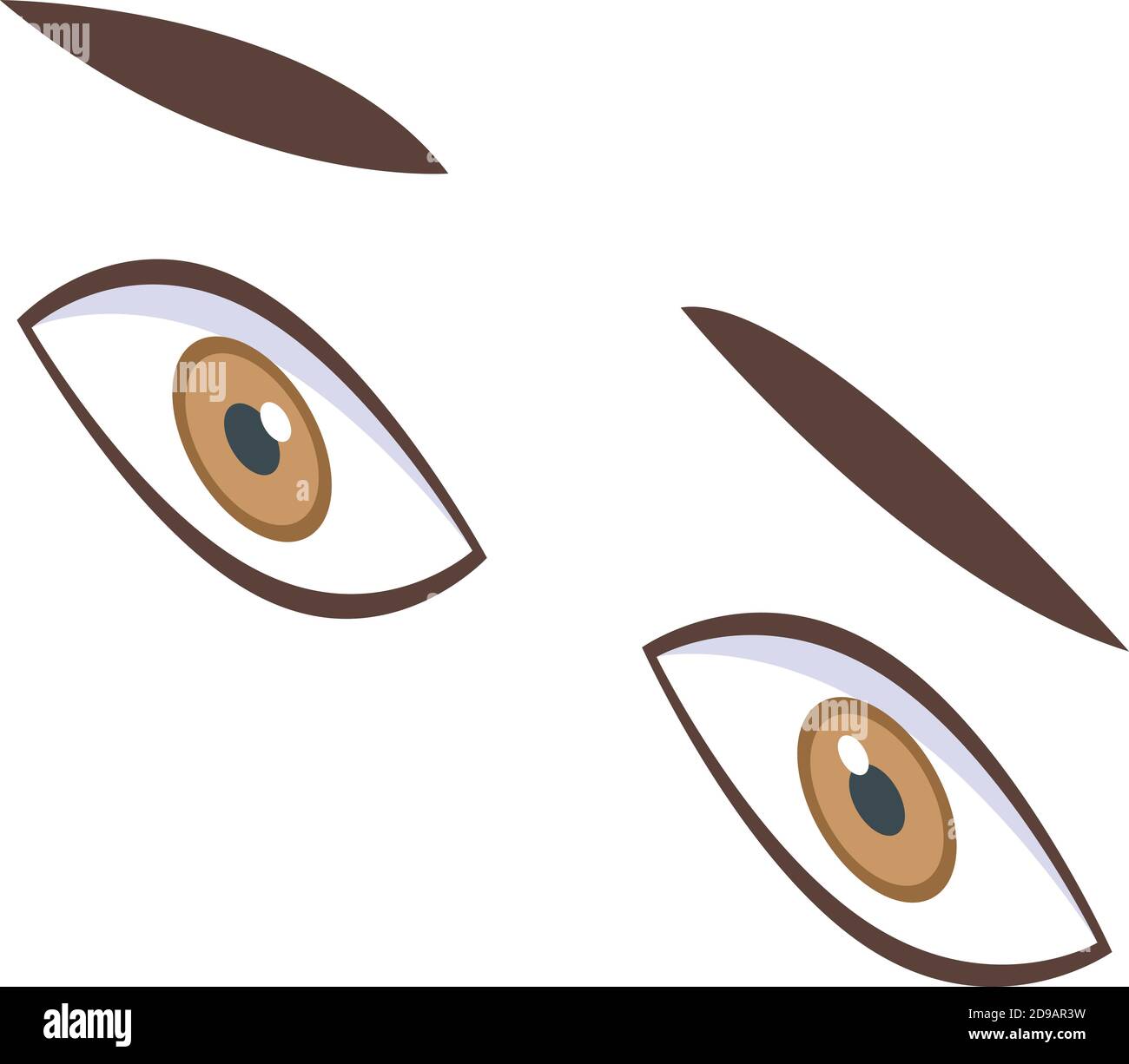 Scared boy eyes icon. Isometric of scared boy eyes vector icon for web ...