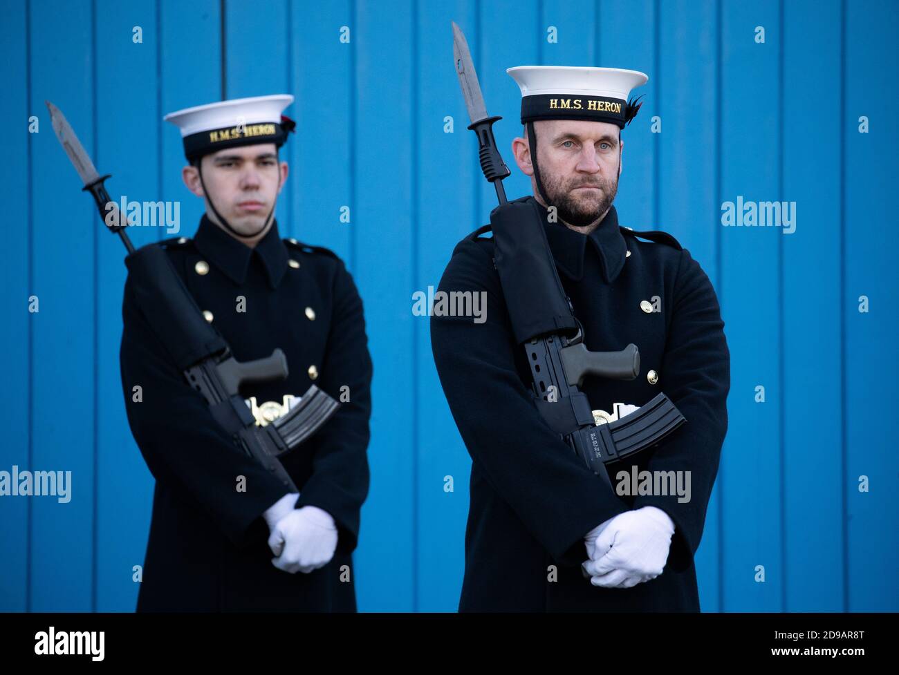 Royal Navy personnel take part in a training exercise at HMS Excellent ...