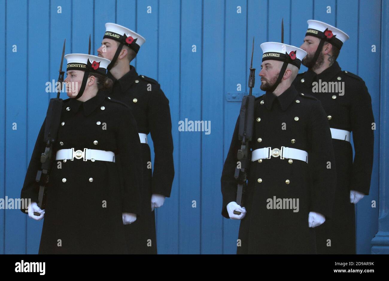 Royal Navy personnel take part in a training exercise at HMS Excellent ...