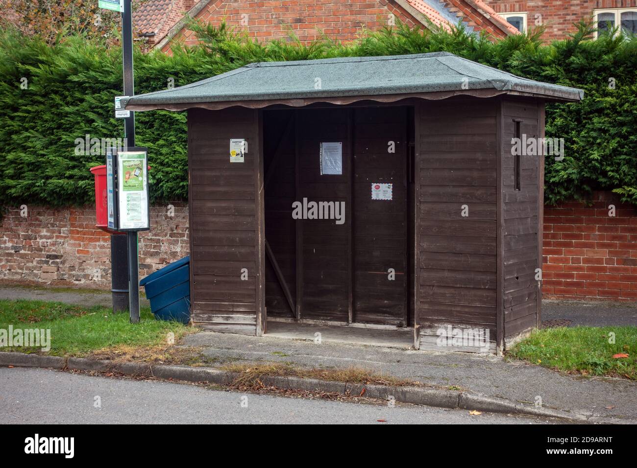 small enclosed village bus stop Stock Photo - Alamy