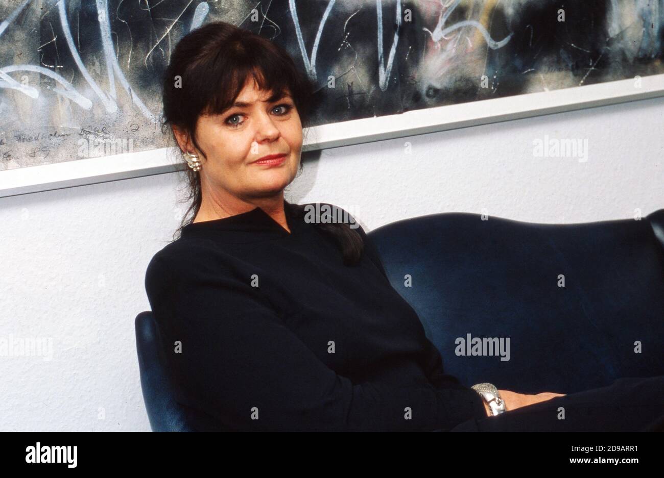 Die Ehefrau von Björn Engholm, Kunstmalerin Barbara Engholm, bei der ...