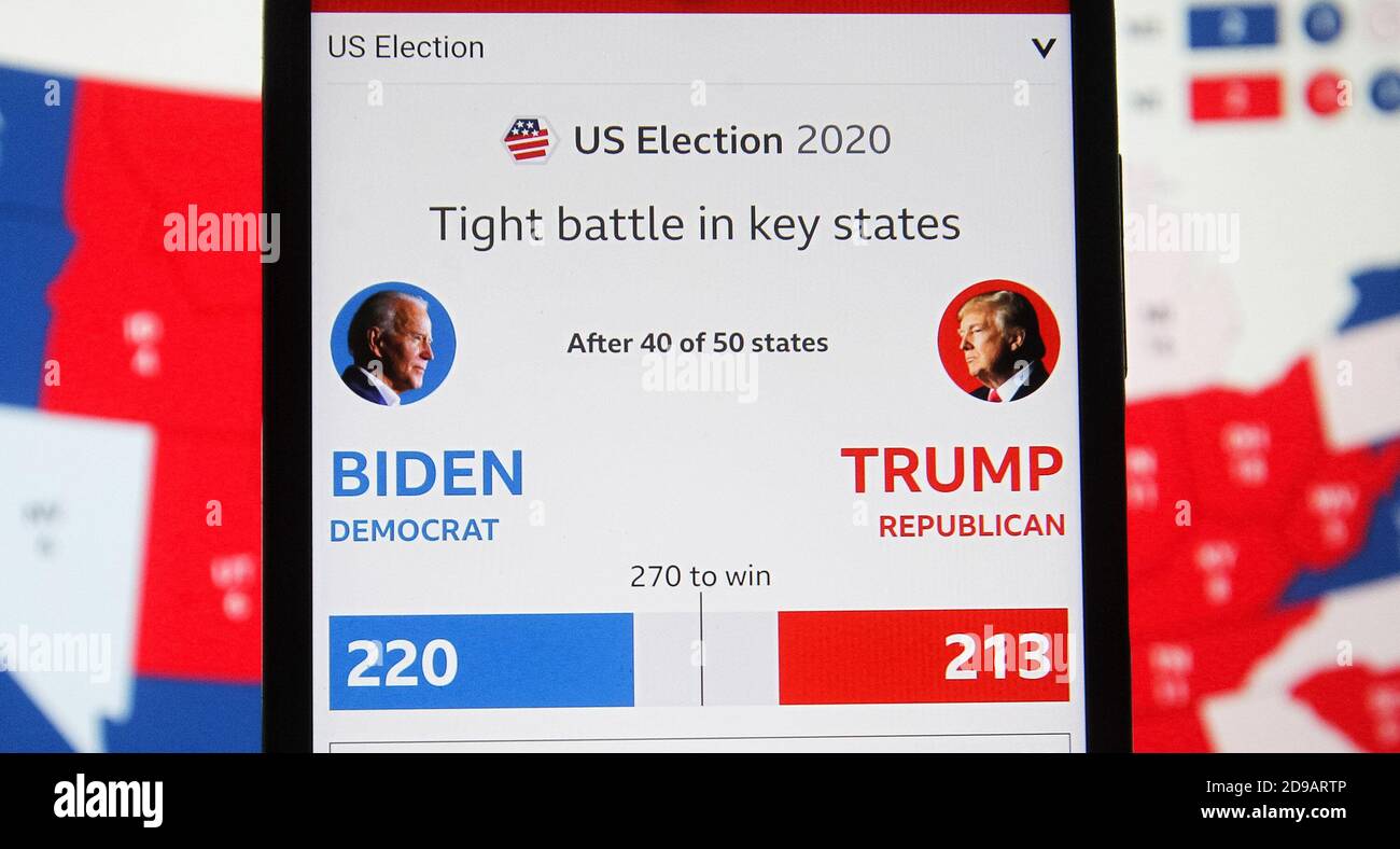 2020 presidential map hi-res stock photography and images - Alamy
