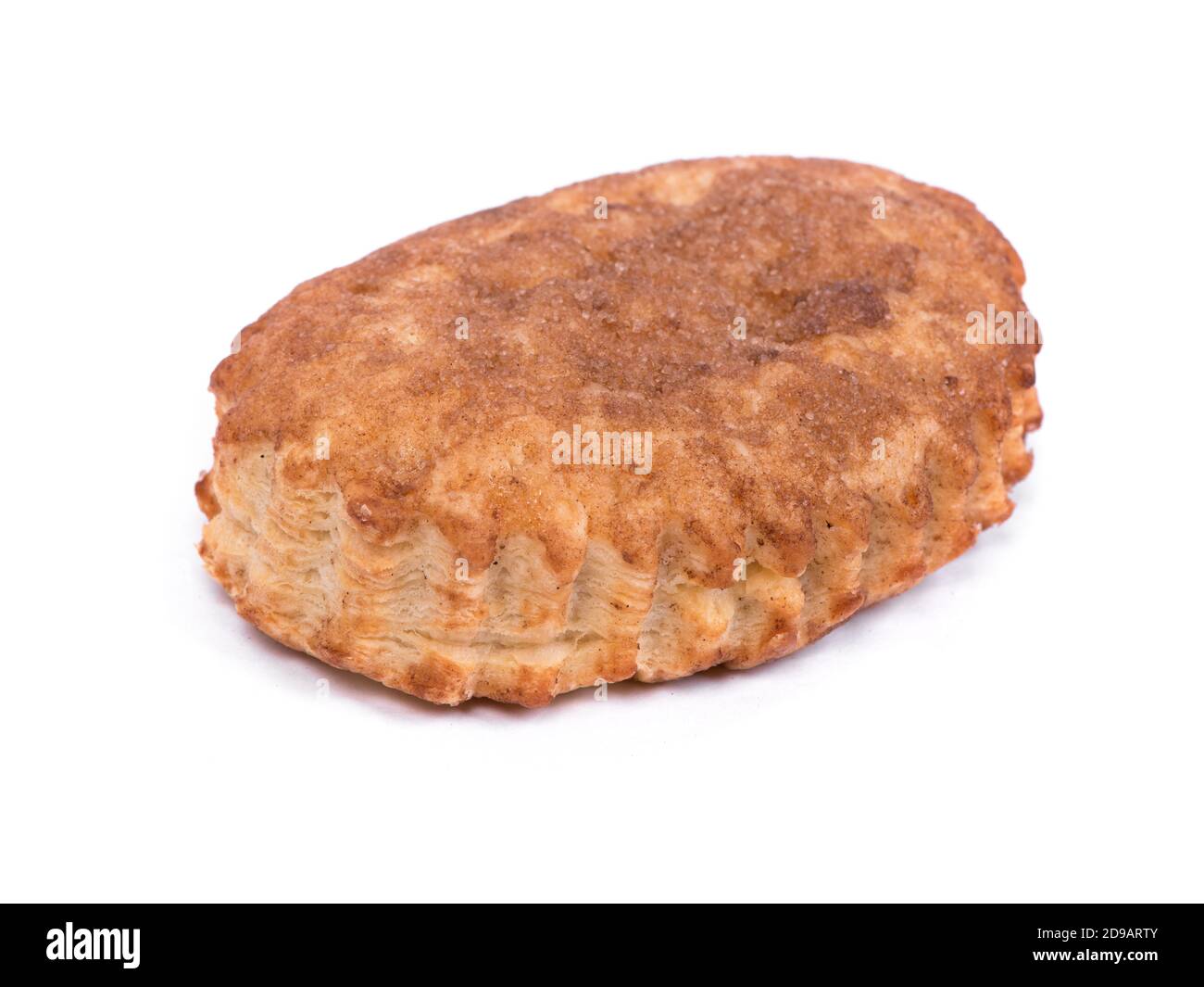 One puff pastry bun isolated over white background Stock Photo - Alamy