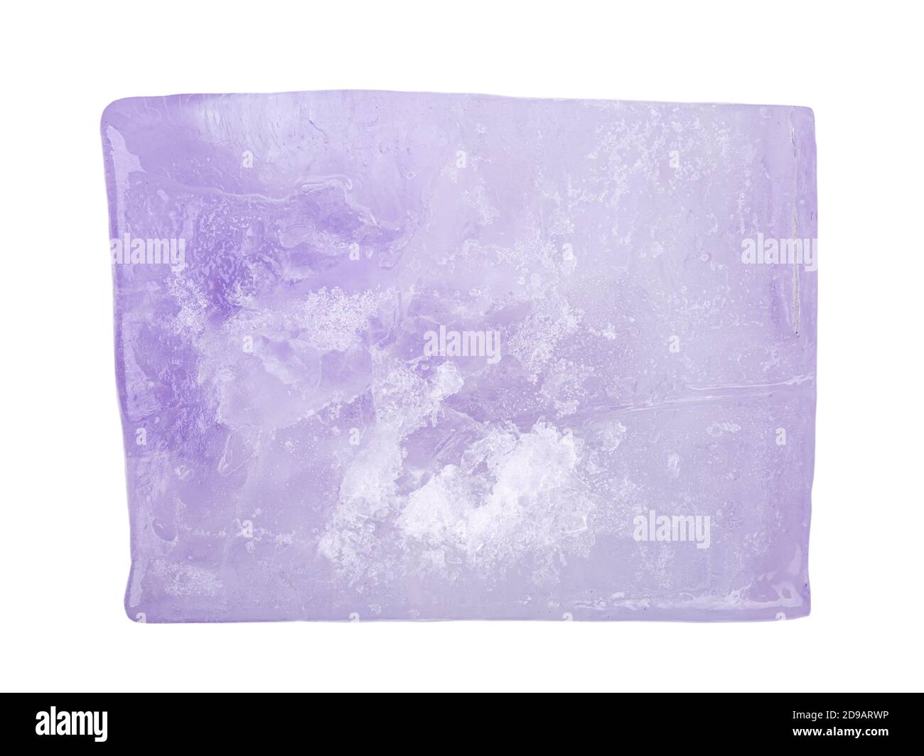 Rectangular piece of ice isolated over white background Stock Photo - Alamy