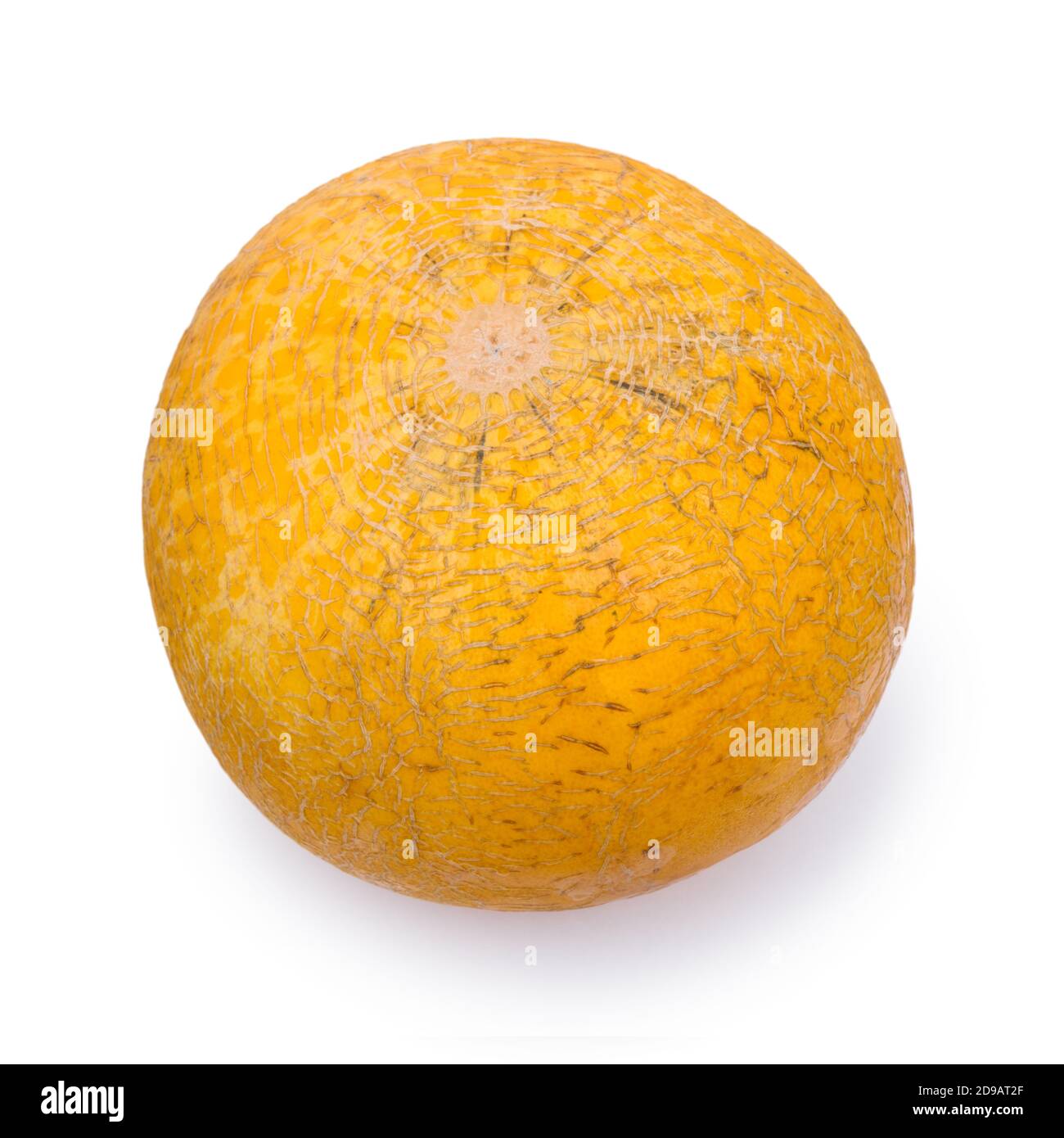 One small whole yellow melon isolated over white background Stock Photo ...