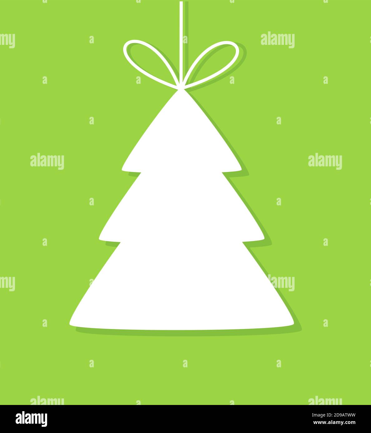 Christmas tree tag ornament. Vector illustration Stock Vector Image ...