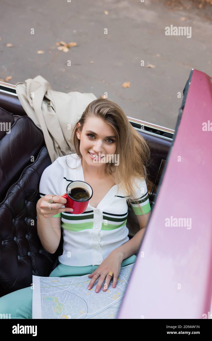 Overhead view of road map hi-res stock photography and images - Alamy