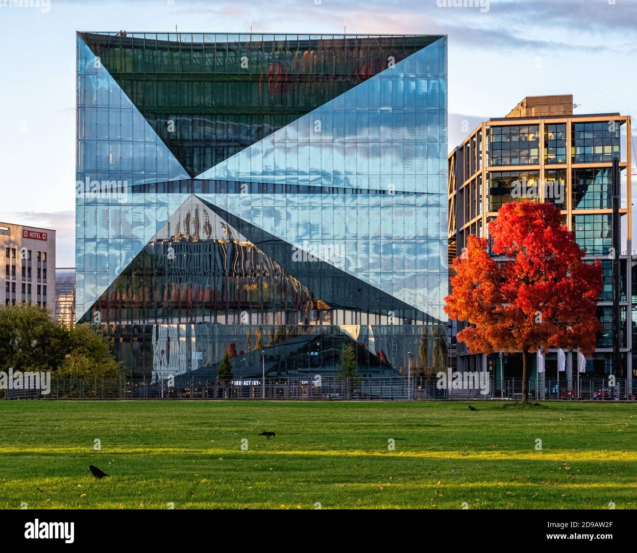 The Cube is a modern glass-clad, energy-efficient office building on ...