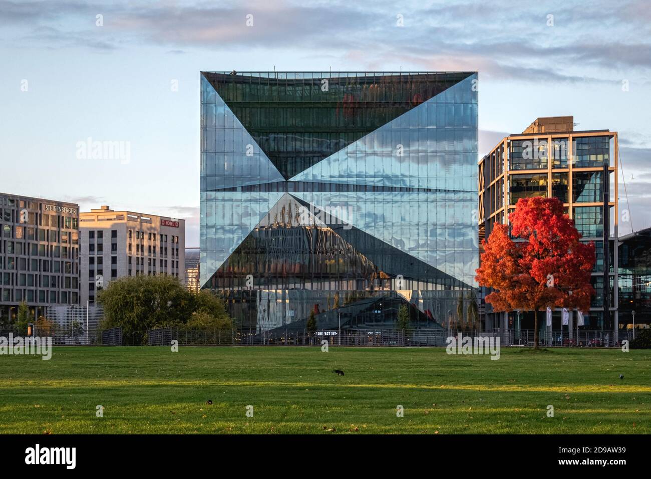 The Cube is a modern glass-clad, energy-efficient office building on ...