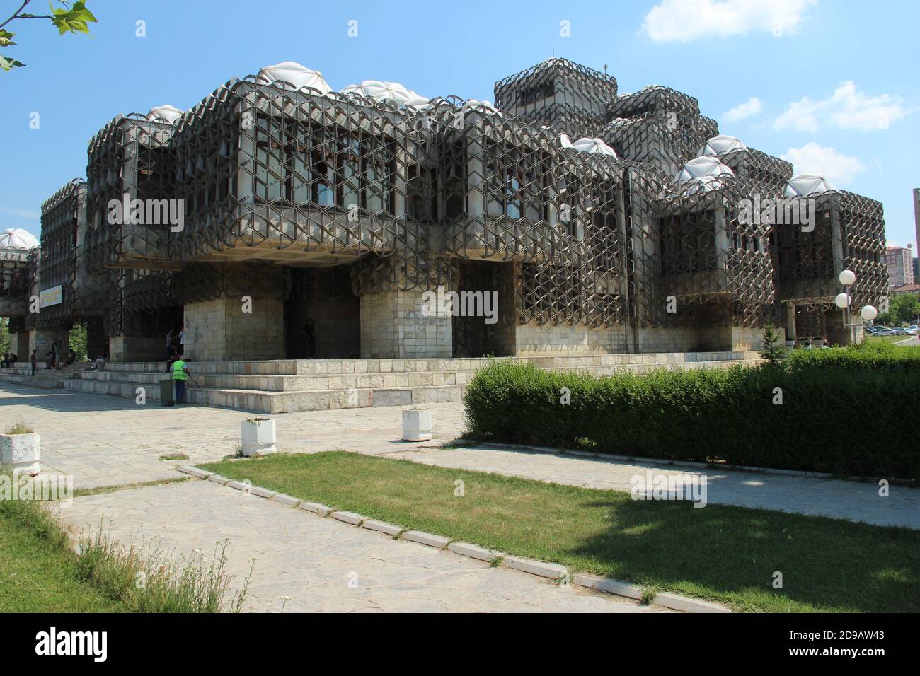 The unusual architecture of the National Library of Kosovo in Pristina ...